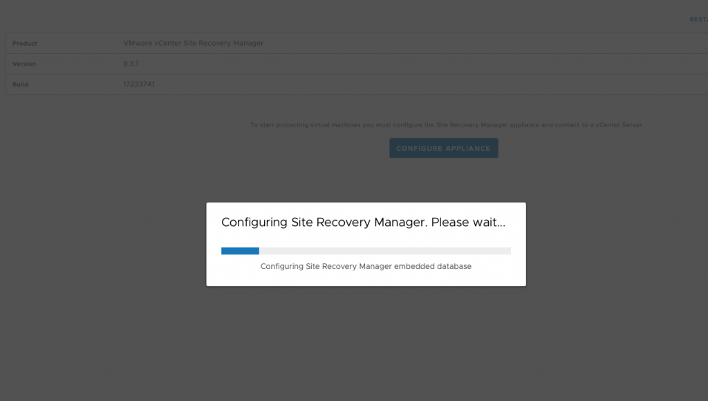 Configure Site Recovery Manager 8.3 Appliance | Hybrid Data Center