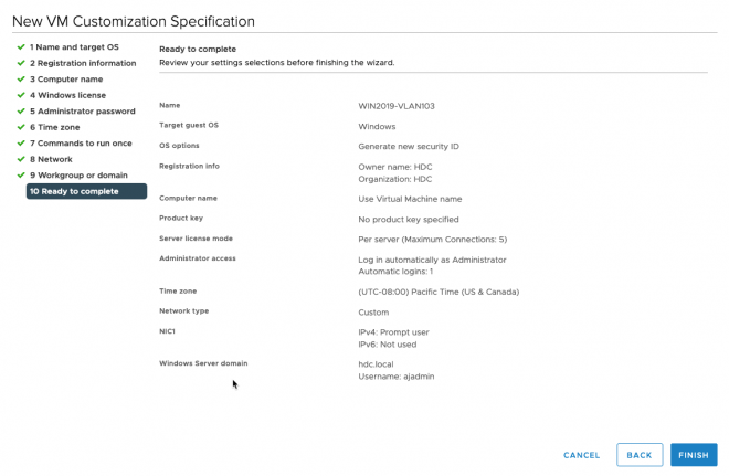 Automate VMware VMs with Customized Specifications | Hybrid Data Center