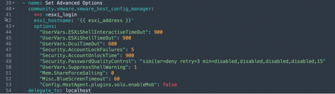 VMware ESXi Host Configuration with Ansible – (Security Hardening ...