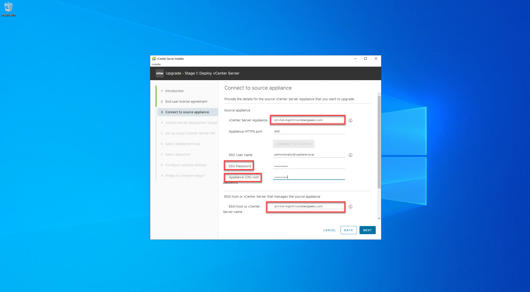 How to upgrade vCenter Server Appliance (VCSA) 7.x to 8.0 – Hybrid Data ...